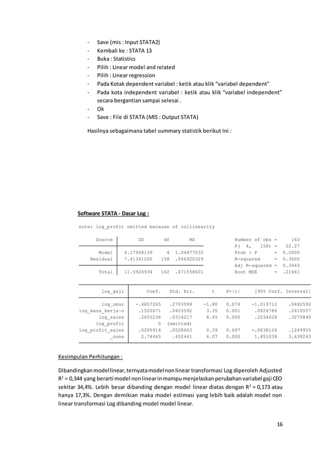 Petunjuk eview dan stata (tugas) | DOCX