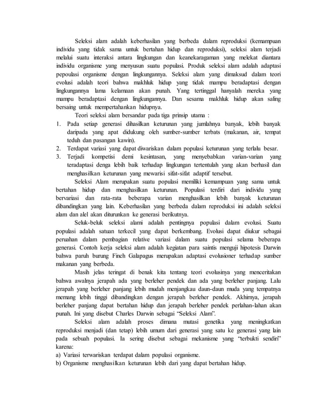 Petunjuk evolusi | DOCX