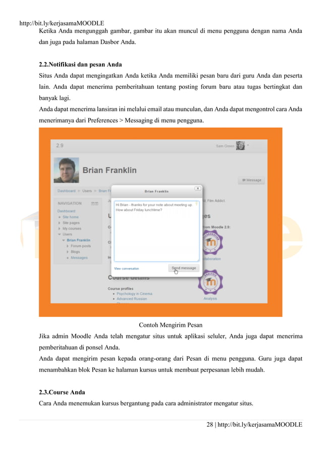 Petunjuk penggunaan moodle | PDF
