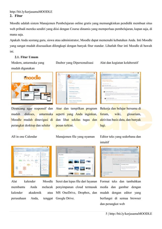 Petunjuk penggunaan moodle | PDF