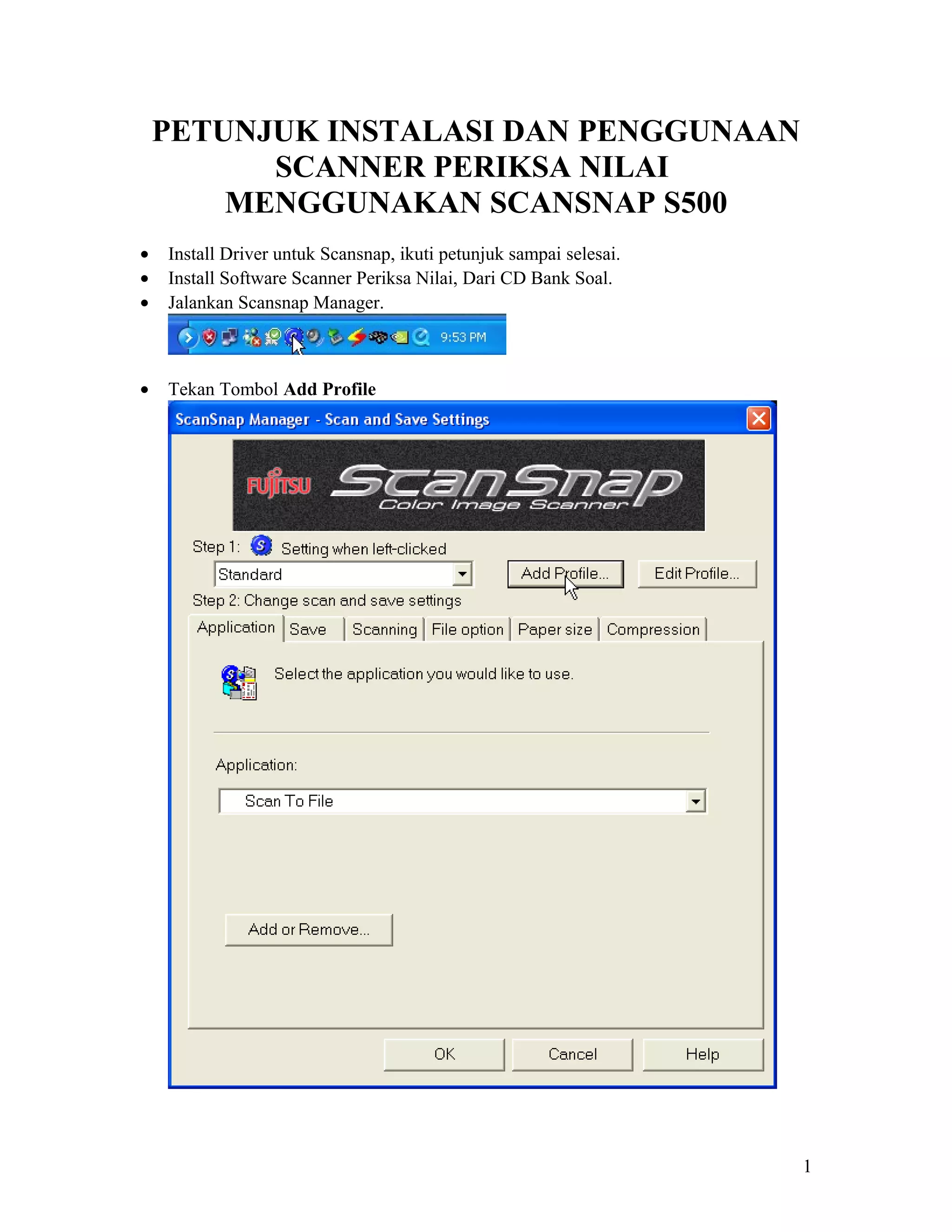 Petunjuk penggunaan scansnap | DOC