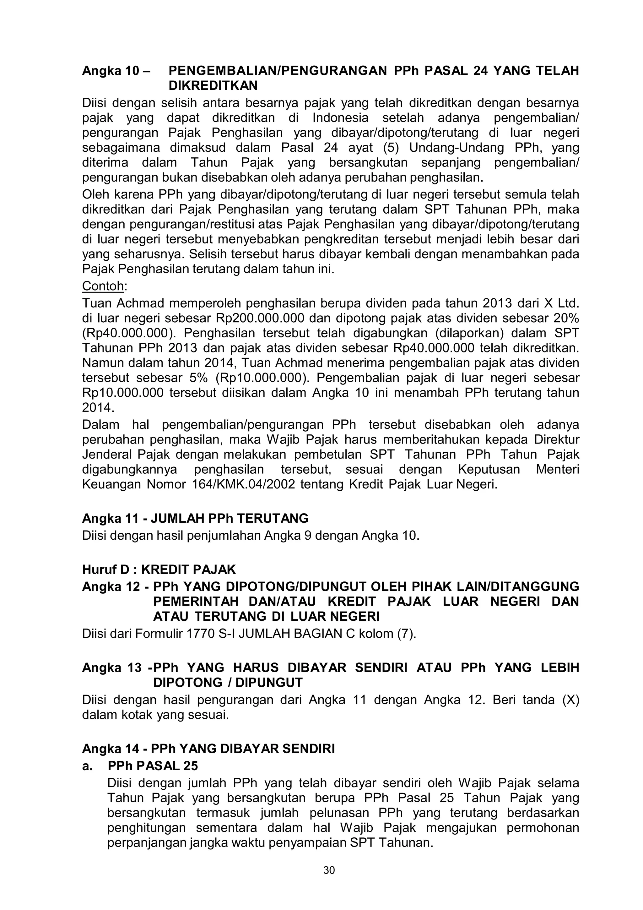 Petunjuk pengisian spt 1770 s | PDF