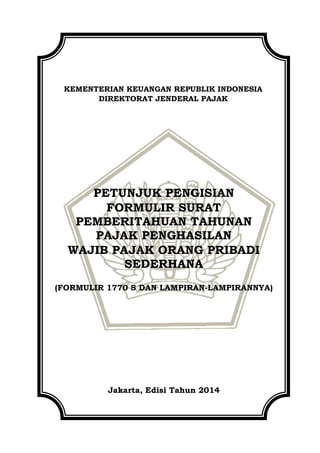 Petunjuk pengisian spt 1770 s | PDF
