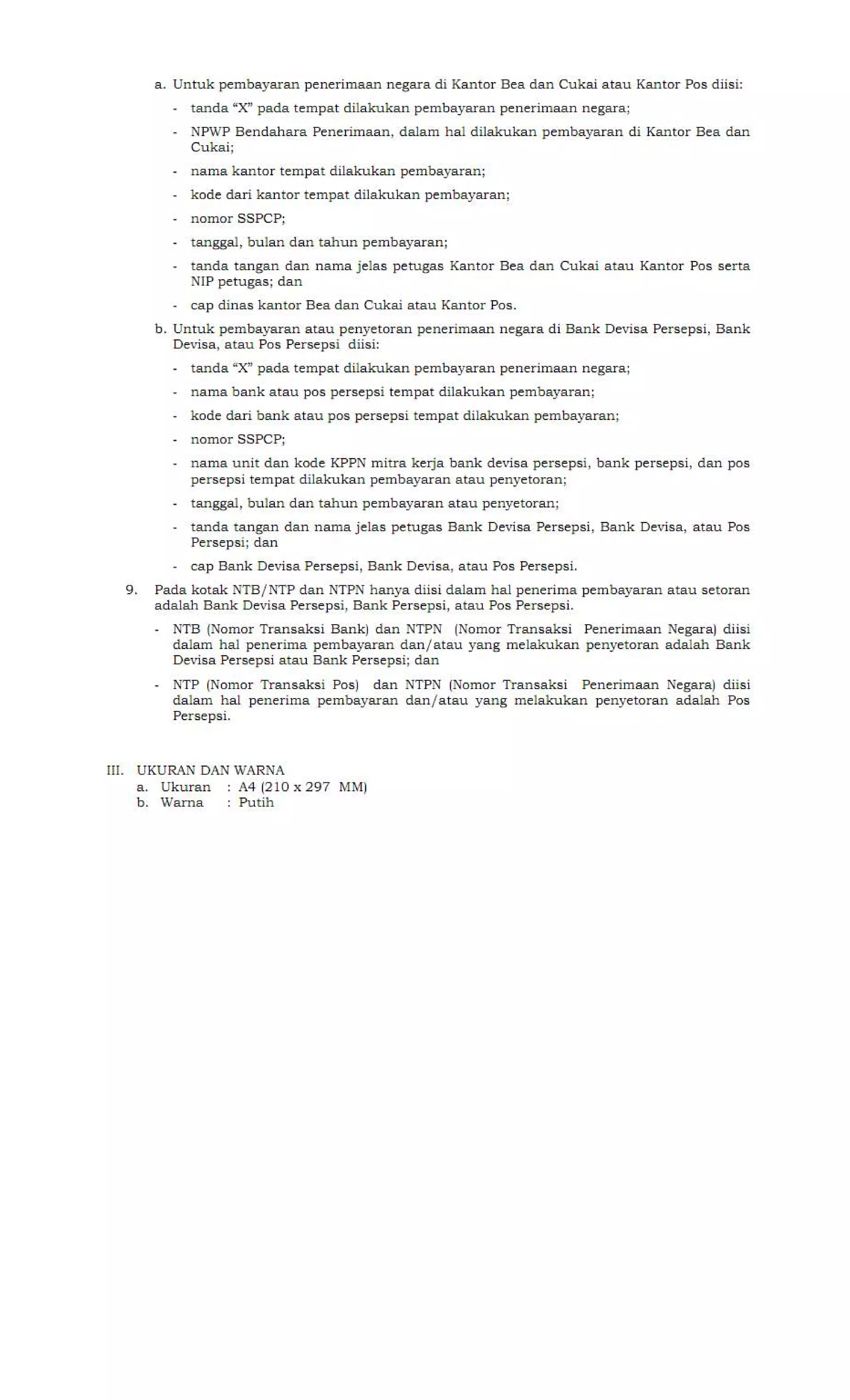 Petunjuk pengisian sspcp | PDF