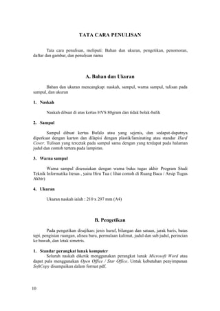 Petunjuk penulisan ta (if) | PDF