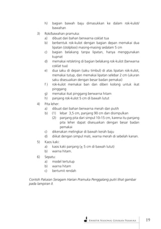 Petunjuk penyelenggaraan pakaian seragam anggota gerakan pramuka | PDF