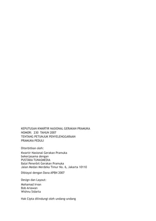 Petunjuk penyelenggaraan pramuka peduli | PDF