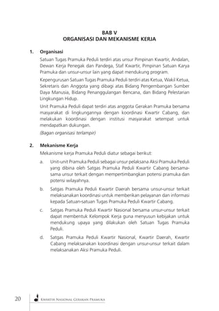 Petunjuk penyelenggaraan pramuka peduli | PDF