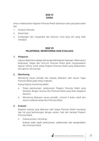 Petunjuk penyelenggaraan pramuka peduli | PDF