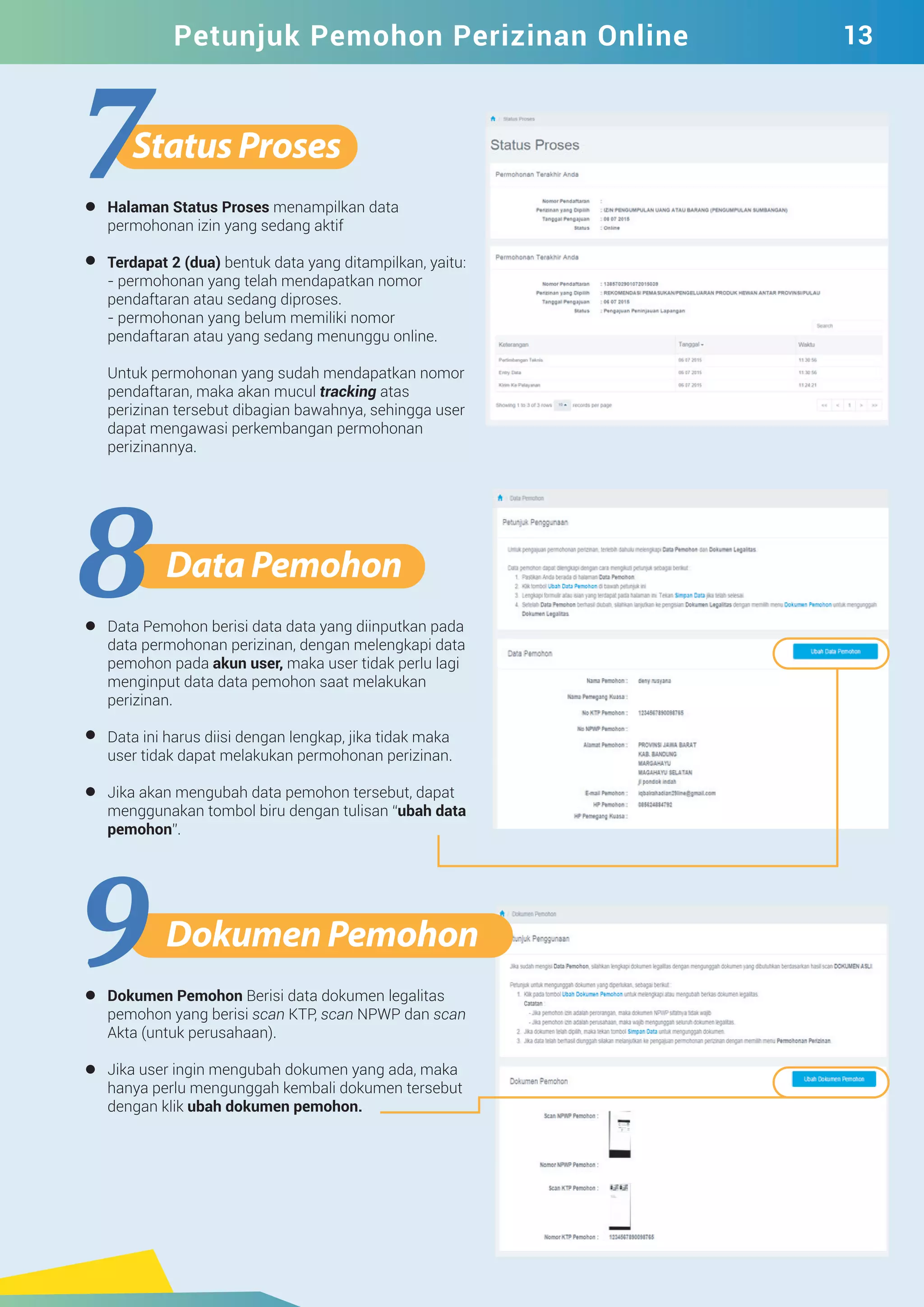 Petunjuk perizinan online dpmptsp | PDF