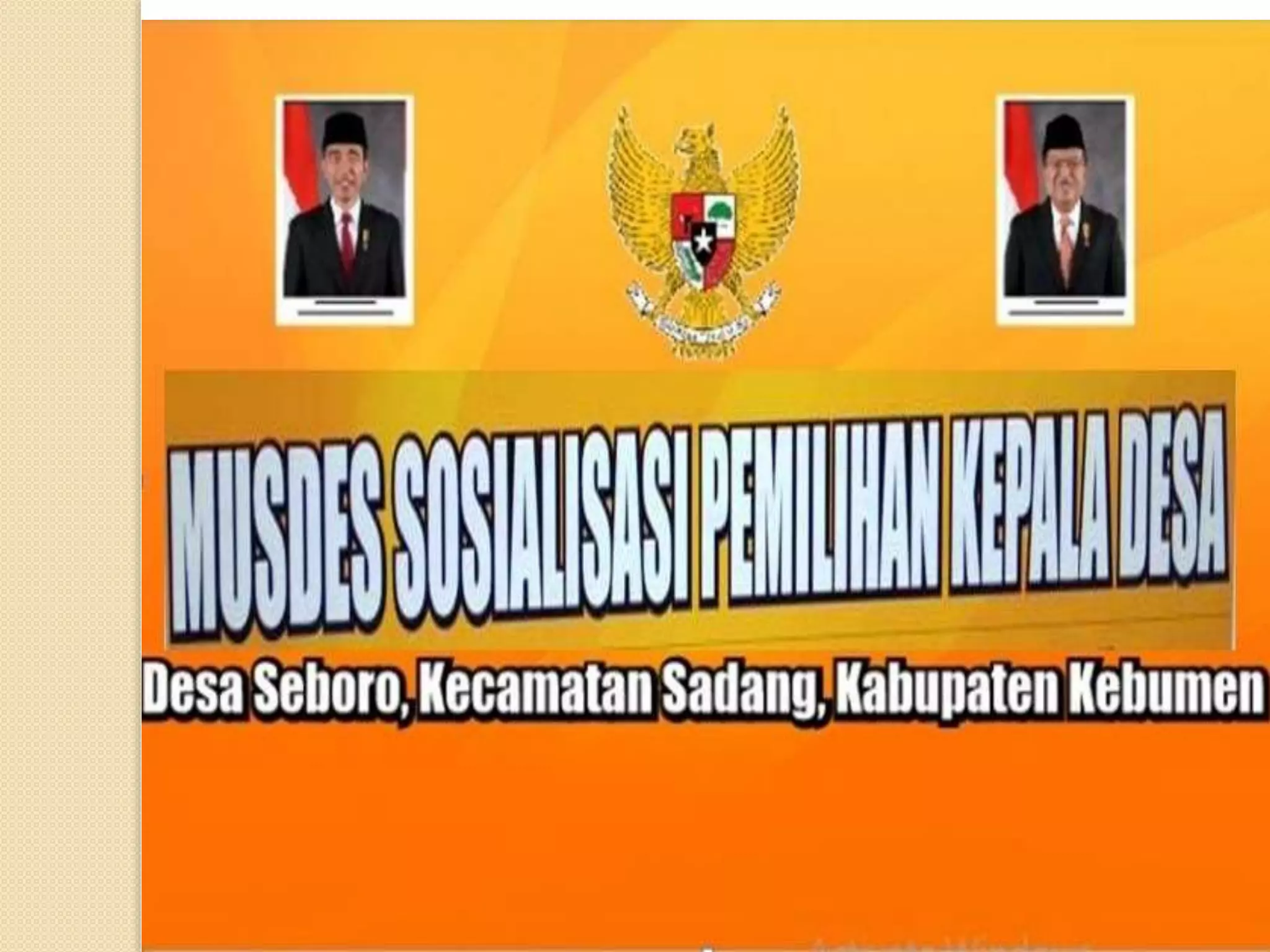 Petunjuk pilkades serentak tahun 2019 kabupaten kebumen | PPT
