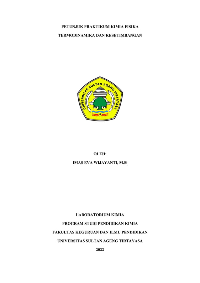 PETUNJUK PRAKTIKUM KIMIA FISIKA TERMODINAMIKA DAN KESETIMBANGAN.pdf
