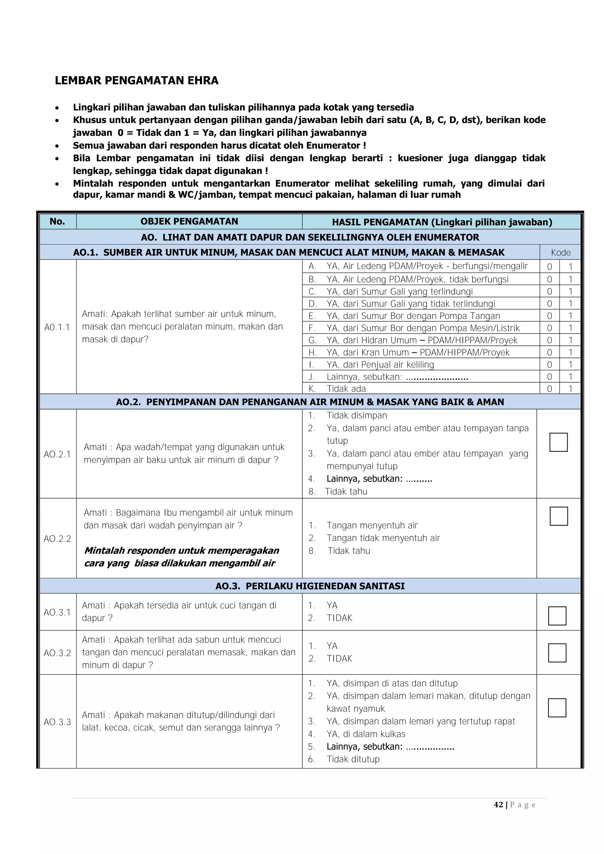 Pedoman Studi EHRA (Environmental Health Risk Assessment) 2014 | PDF