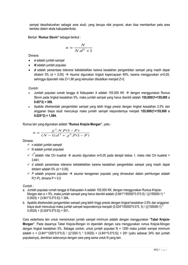 Pedoman Studi EHRA (Environmental Health Risk Assessment) 2014 | PDF
