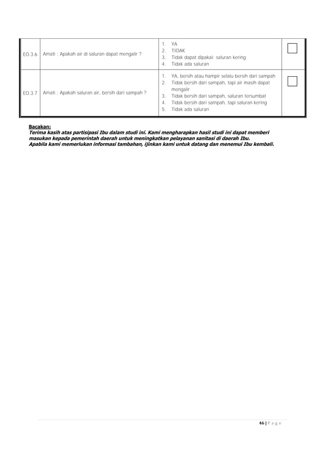 Pedoman Studi EHRA (Environmental Health Risk Assessment) 2014 | PDF