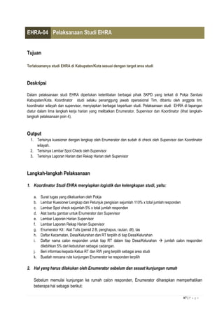 Pedoman Studi EHRA (Environmental Health Risk Assessment) 2014 | PDF