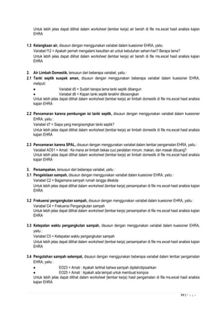 Pedoman Studi EHRA (Environmental Health Risk Assessment) 2014 | PDF