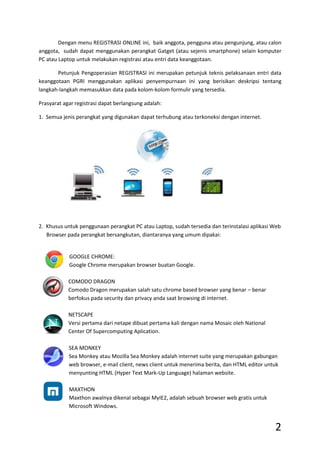 Petunjuk registrasi kta pgri | PDF