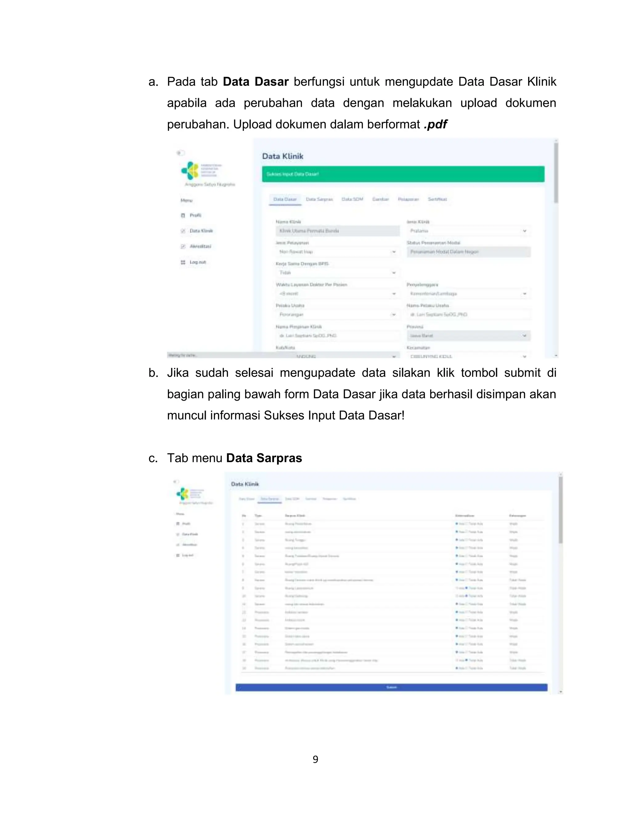 Petunjuk Teknis Data Fasyankes Online DFO | PDF