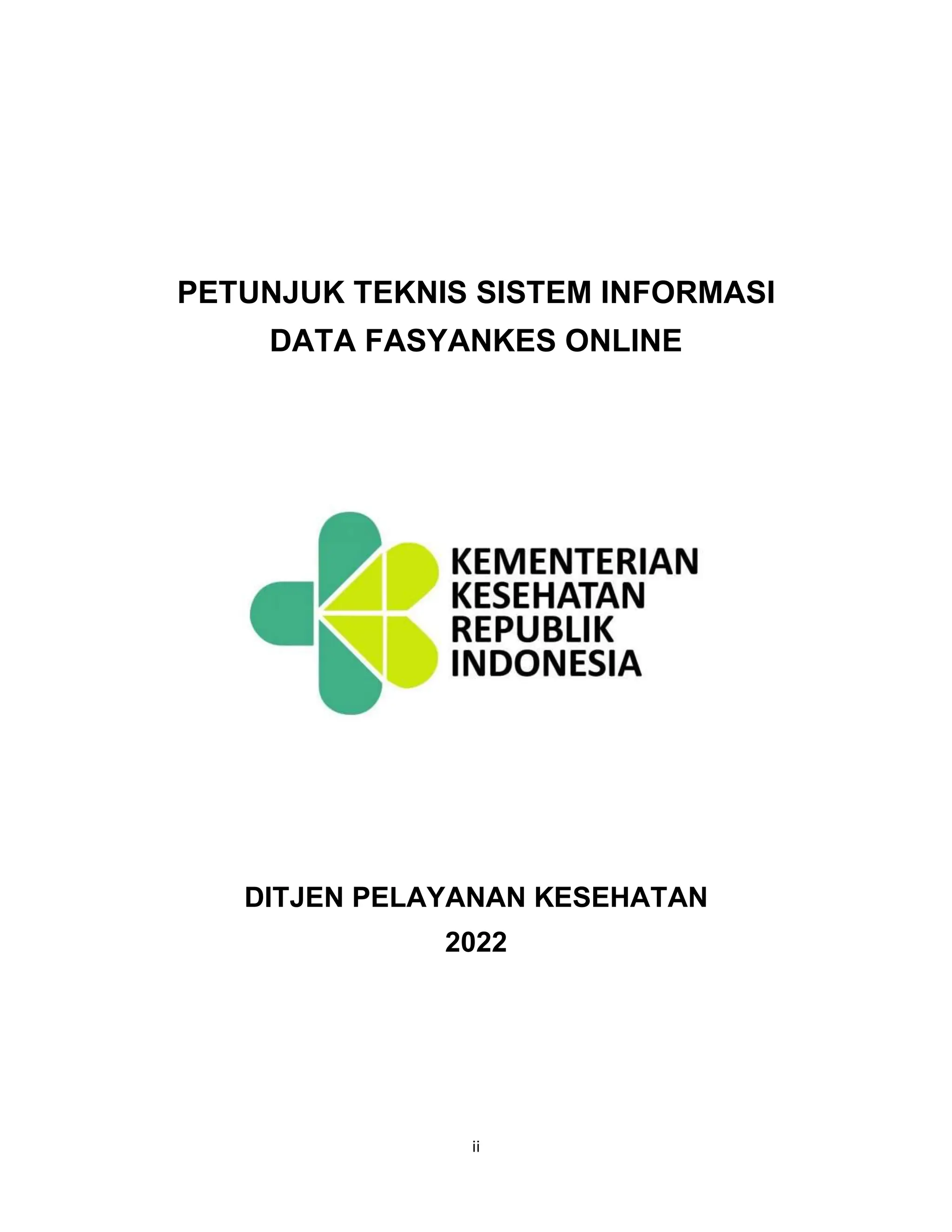 Petunjuk Teknis Data Fasyankes Online DFO | PDF