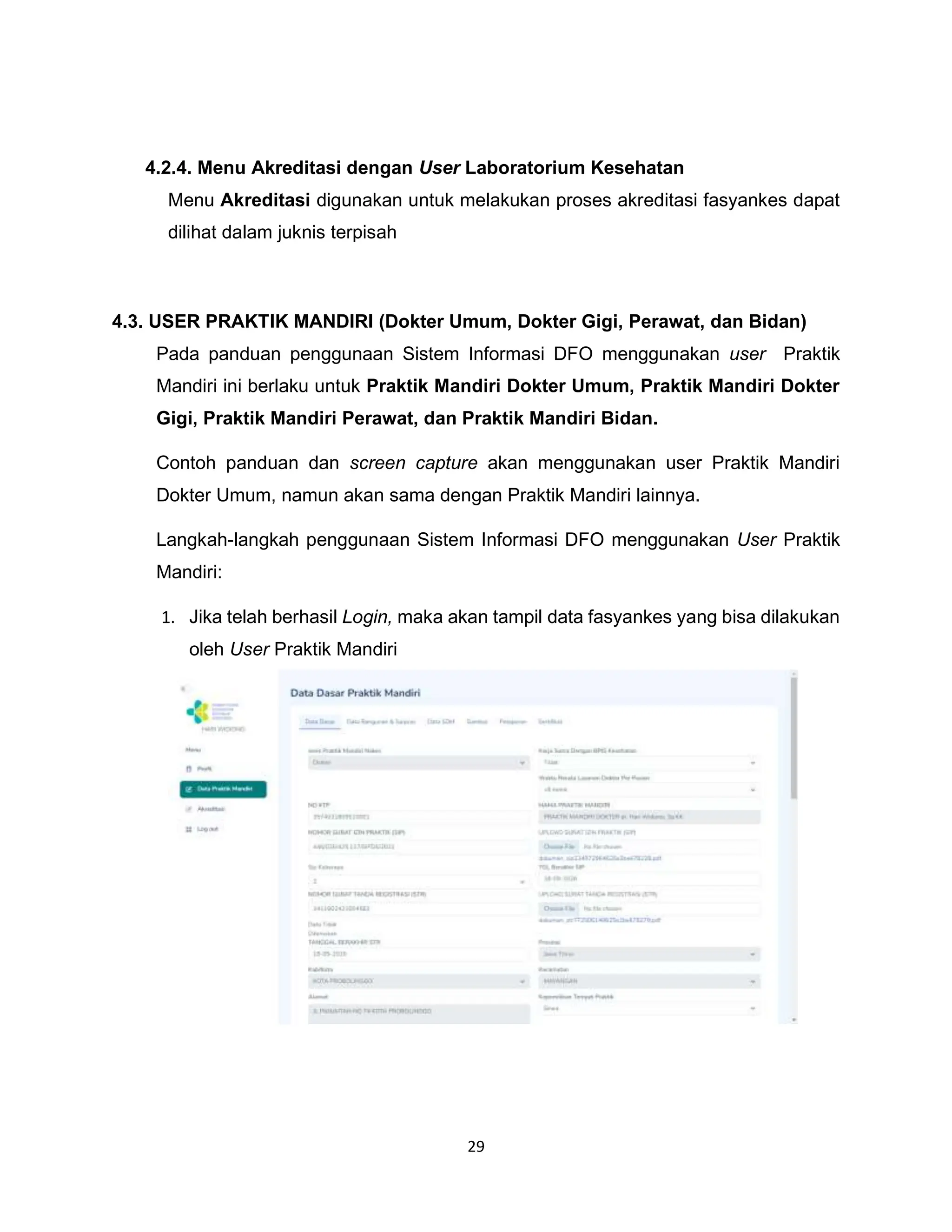 Petunjuk Teknis Data Fasyankes Online DFO | PDF