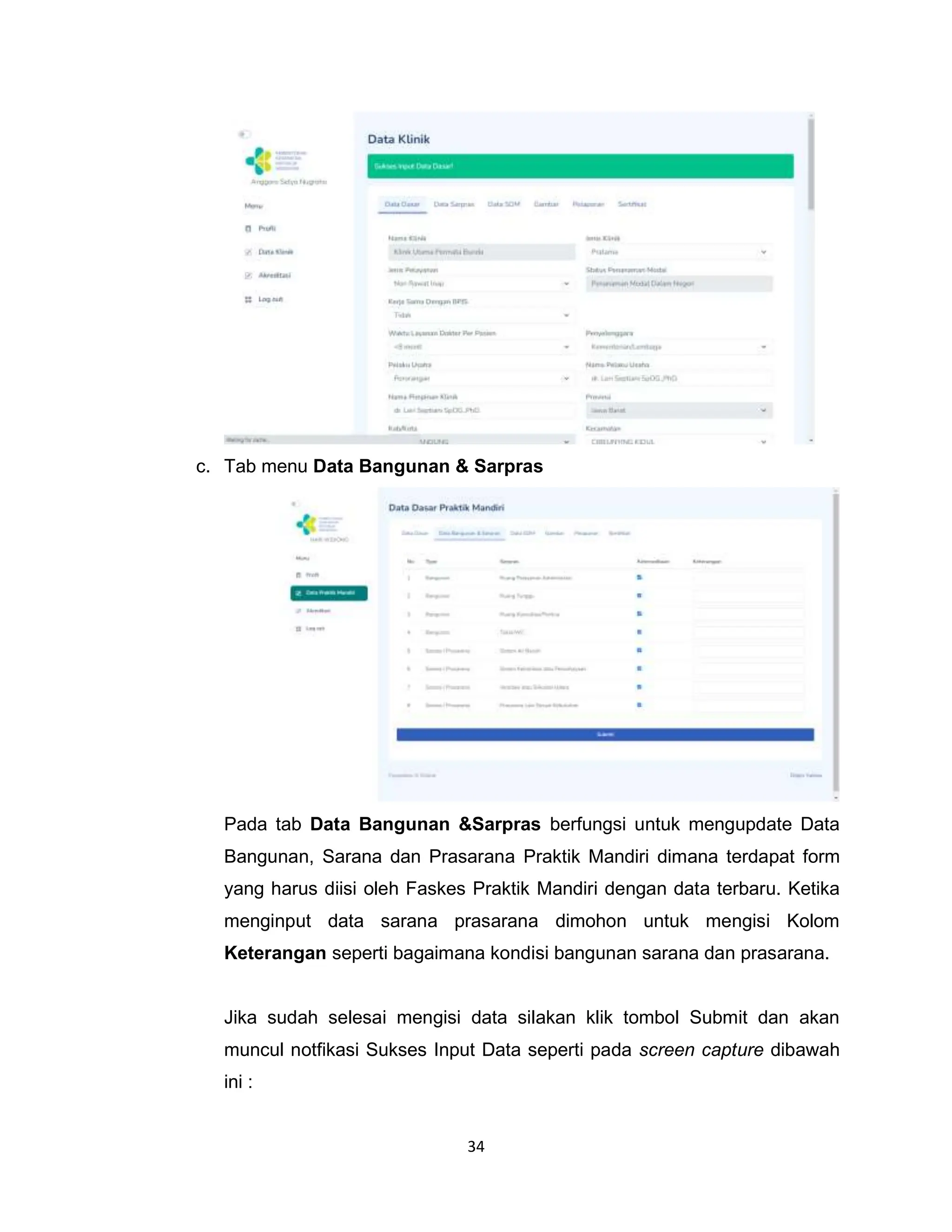 Petunjuk Teknis Data Fasyankes Online DFO | PDF
