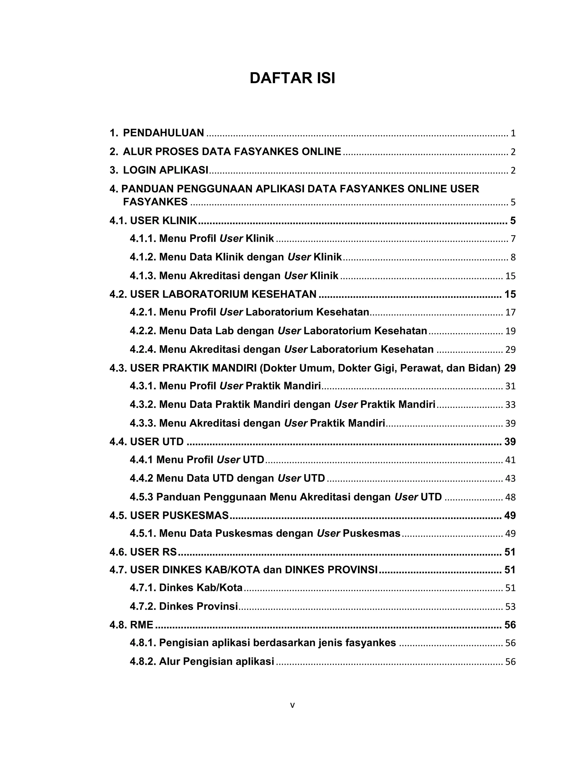 Petunjuk Teknis Data Fasyankes Online DFO | PDF