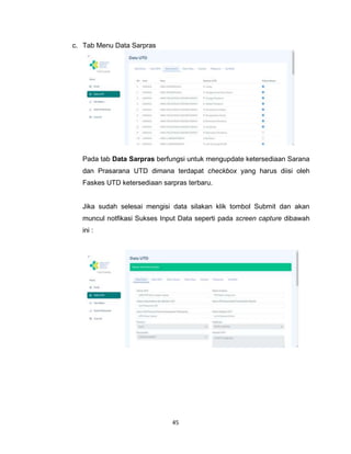 Petunjuk Teknis Data Fasyankes Online DFO | PDF