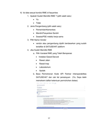 Petunjuk Teknis Data Fasyankes Online DFO | PDF