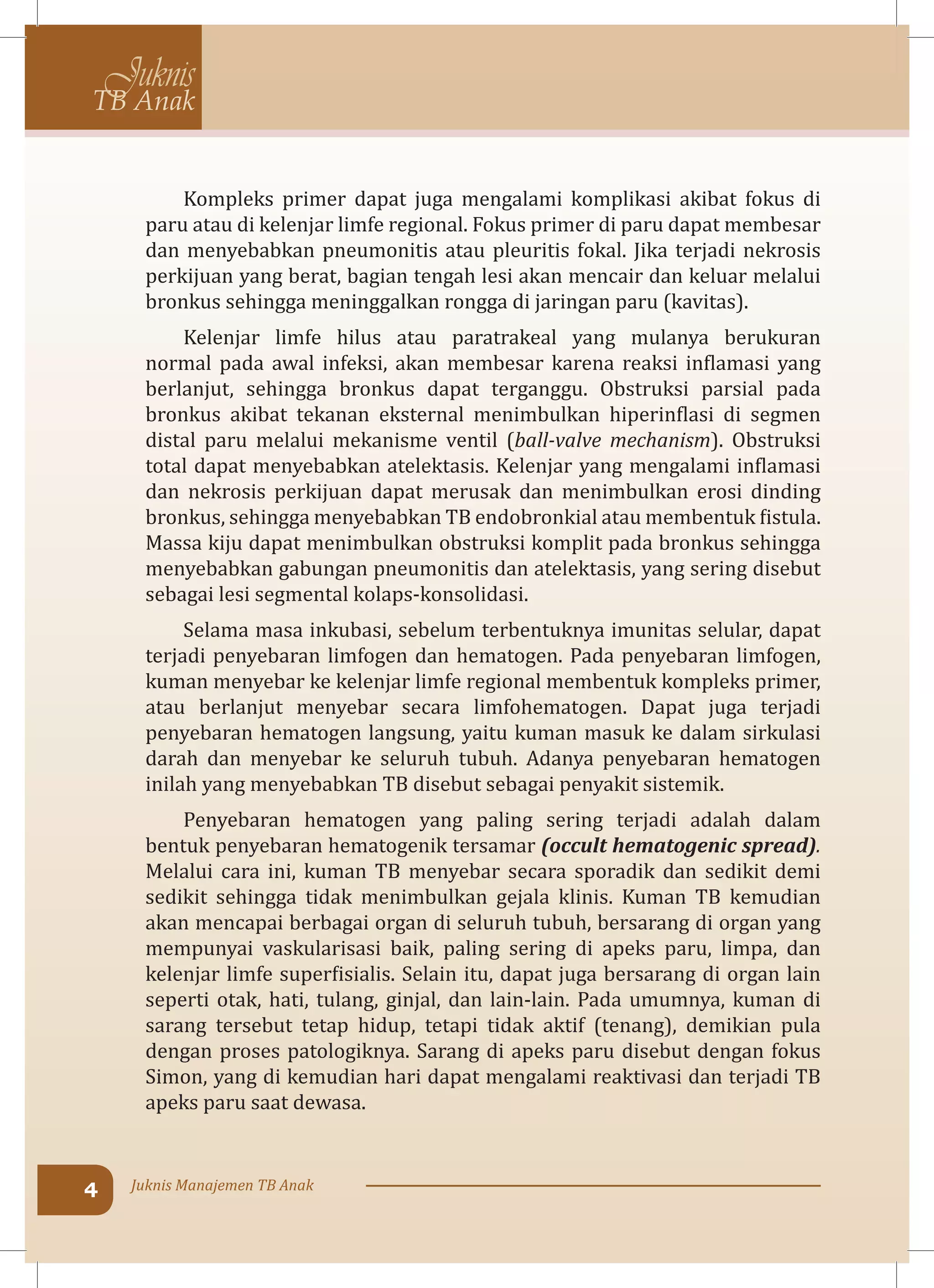 PETUNJUK TEKNIS MANAJEMEN TB ANAK | PDF