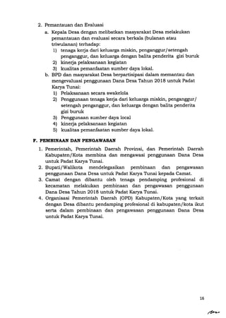 Juknis Program Padat Karya Tunai TA 2018 | PDF