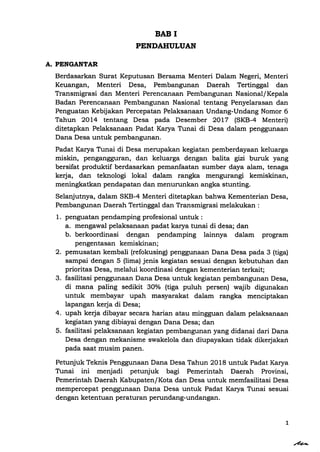 Juknis Program Padat Karya Tunai TA 2018 | PDF