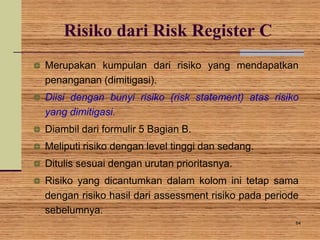 Petunjuk teknis pengisian form manajemen risiko kemenkeu | PDF