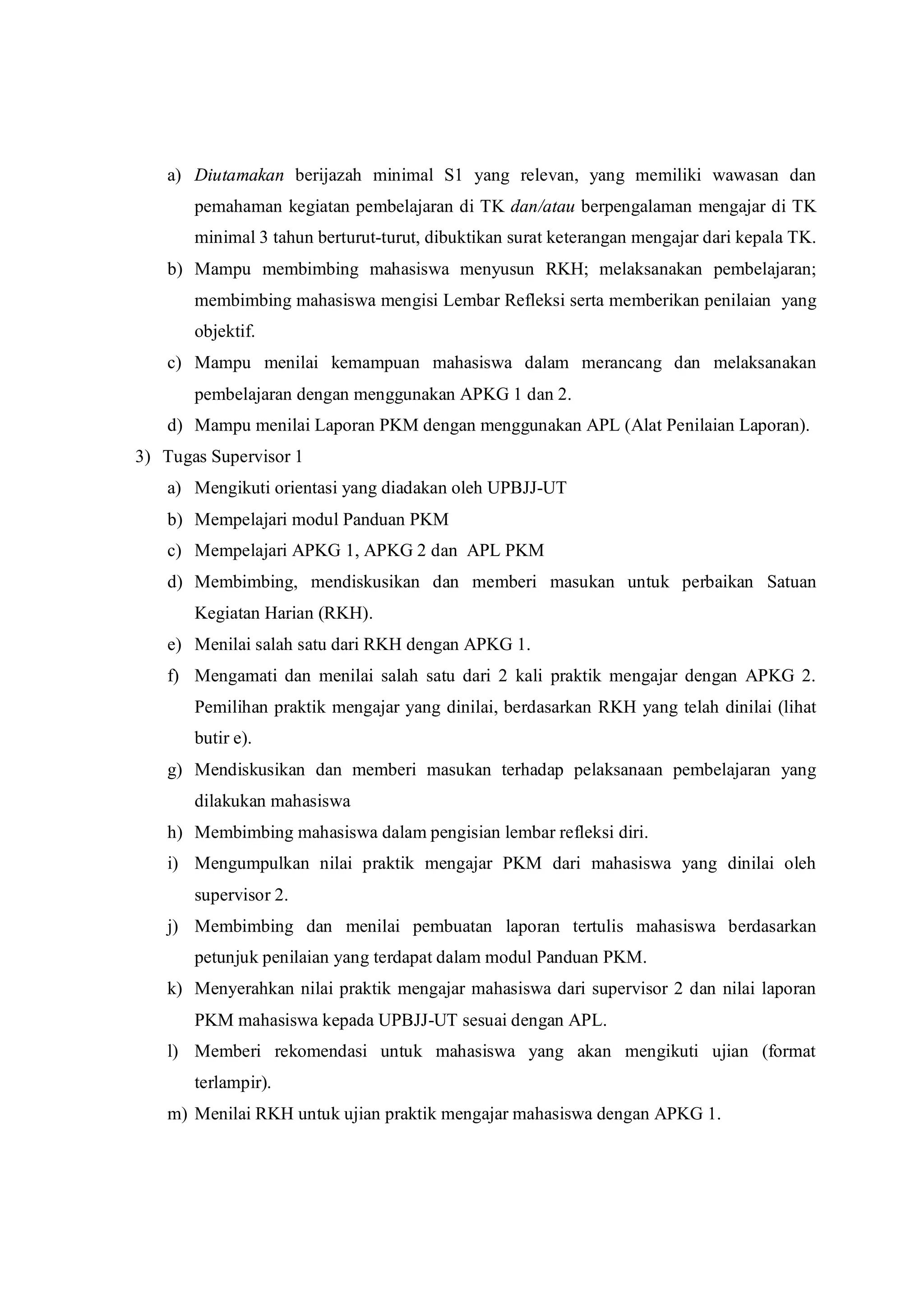 Petunjuk teknis penyelenggaraan pkm program studi s1 pgpaud | PDF