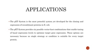 pET vectors | PPTX