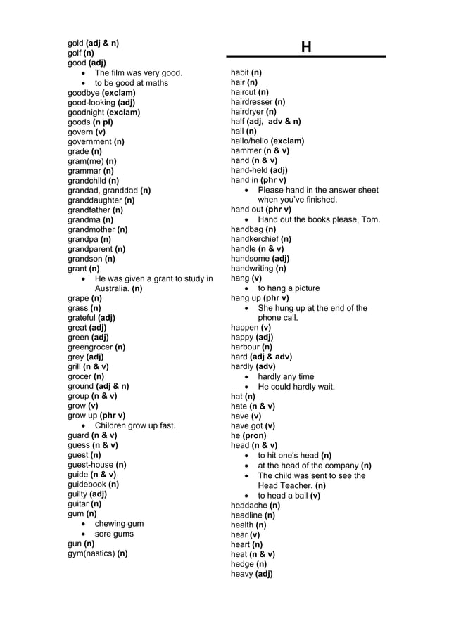 Pet vocabulary | PDF