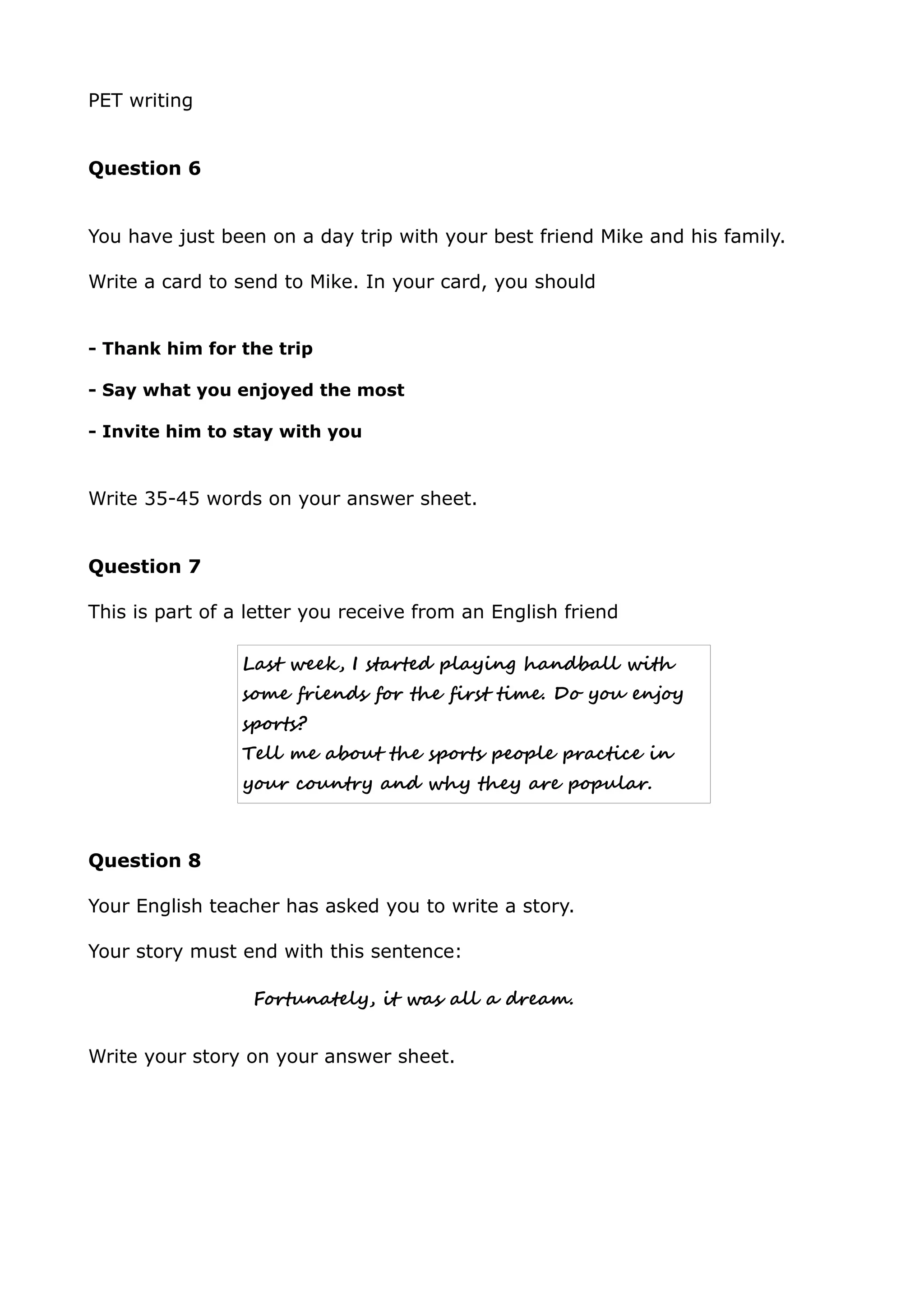 Pet writing | PDF