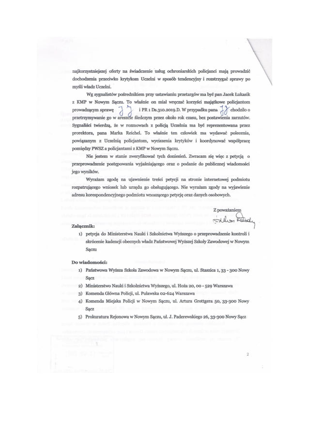 Petycja w sprawie jj | PDF