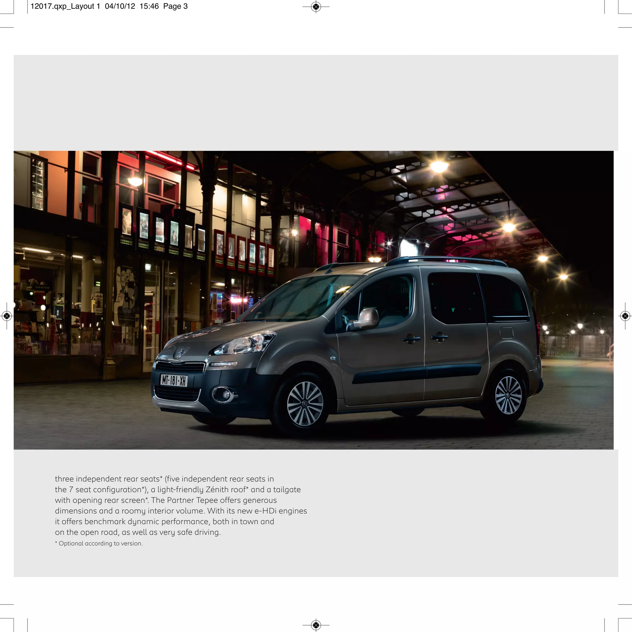 Peugeot Partner Tepee Range Brochure | PDF