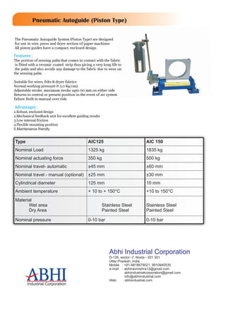 Peumatic autoguide piston type | PDF