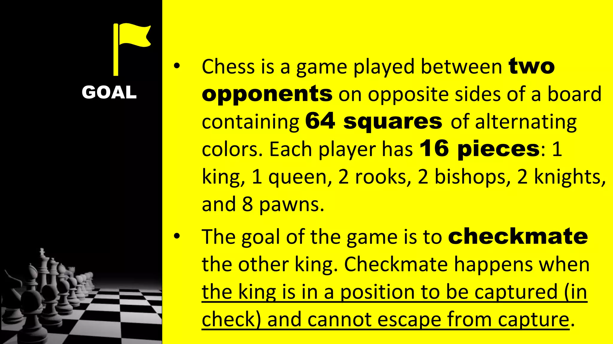 CHESS - MAPEH 8 (Physical Education 3rd Quarter) | PPTX