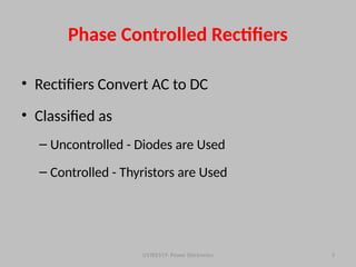 Power Electronics- Controlled Rectifier Unit | PPTX