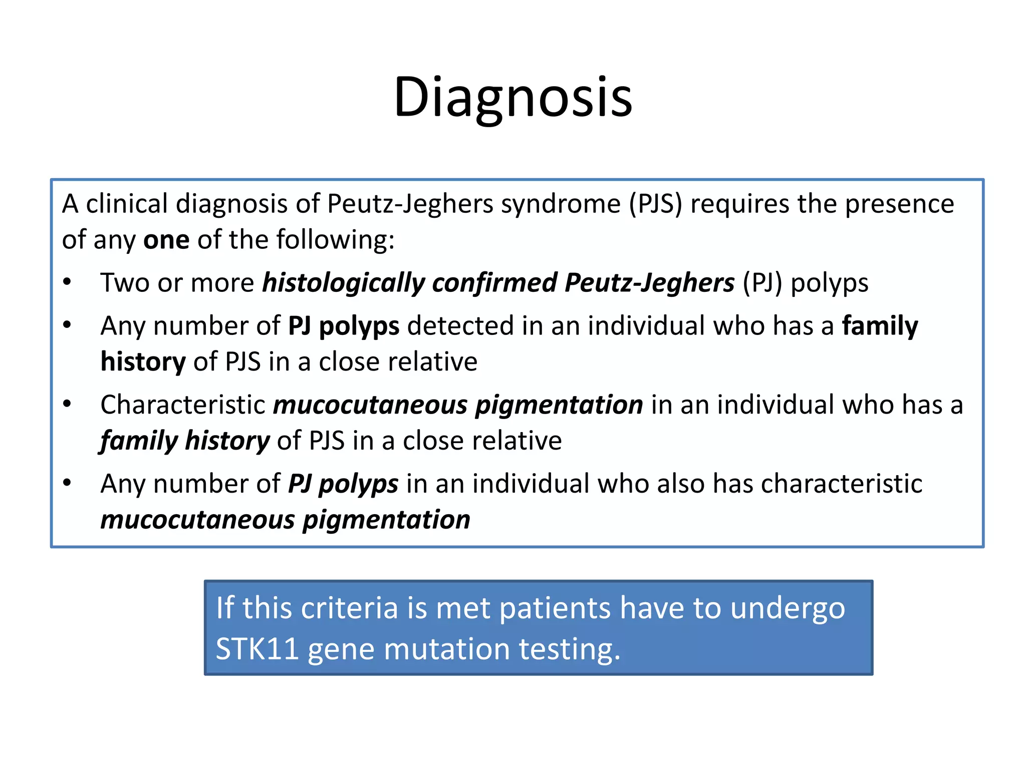 Peutz jeghers syndrome | PPTX