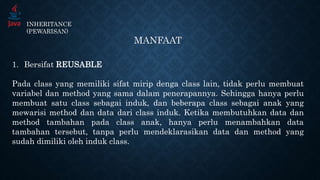 Pewarisan (inheritance) pada JAVA | PPTX