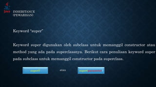 Pewarisan (inheritance) pada JAVA | PPTX