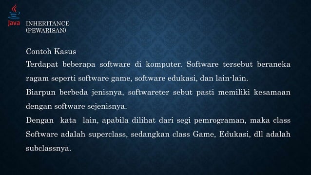 Pewarisan (inheritance) pada JAVA | PPTX