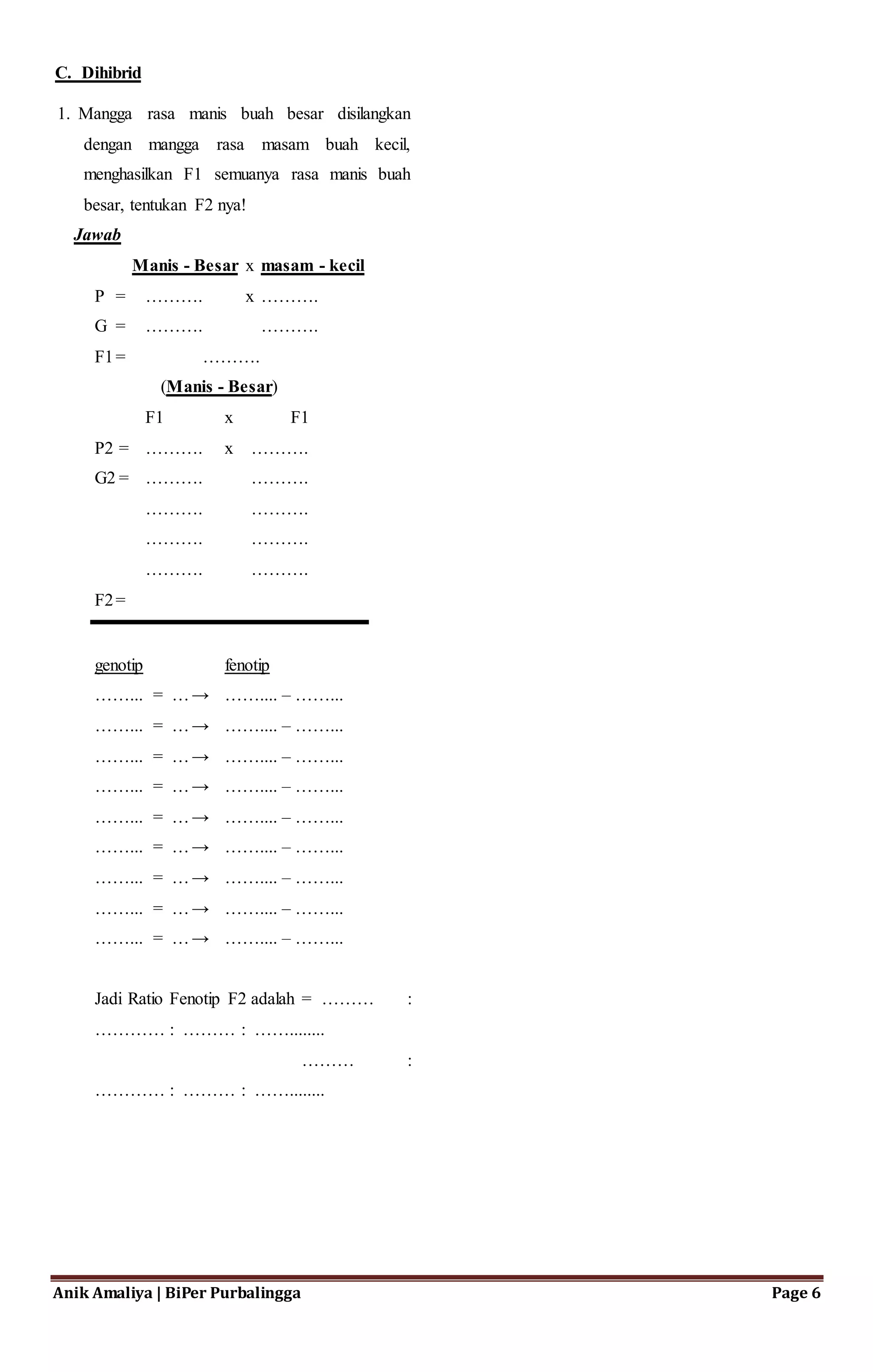 Pewarisan sifat | PDF