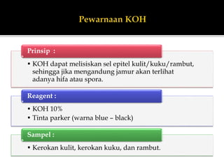 Pewarnaan parasit dan jamur | PPTX
