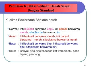 Pewranaan Sediaan Darah Malaria pada fktp | PPT