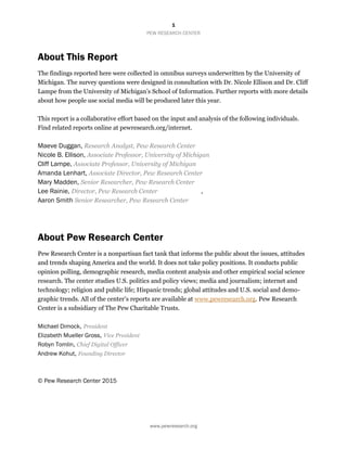 Pew research social media update 2014 | PDF